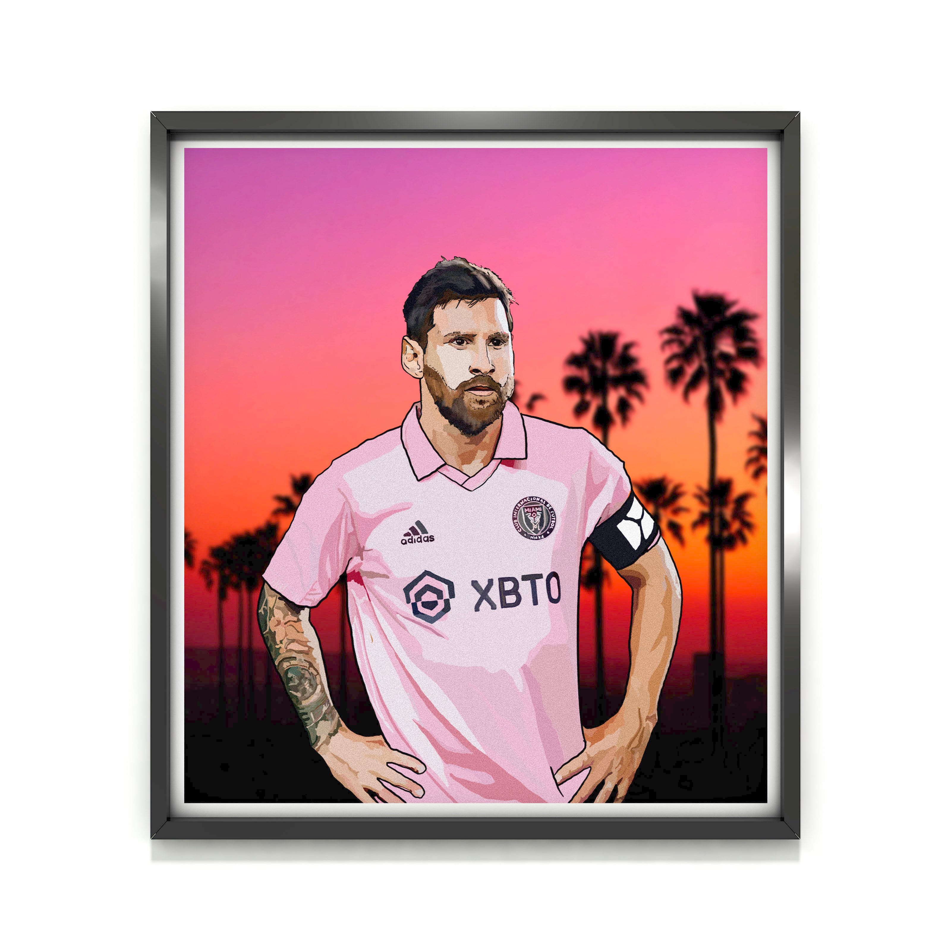 Leo Messi Inter Miami Art Heavyweight Art Print - Football Post - Perf ...